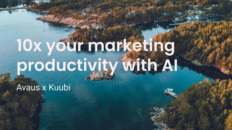 10x your marketing productivity with AI - Avaus